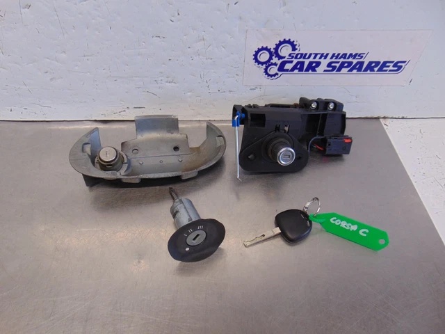 VAUXHALL CORSA LOCK Kit C 01-06 Ignition barrel steering, boot & door ...