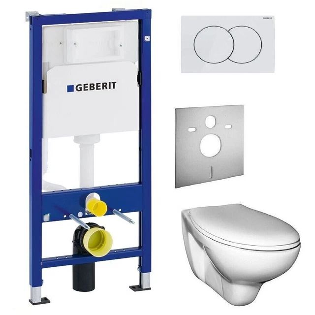 GEBERIT DUOFIX VORWANDELEMENT Komplettset Wand - WC Betätigung Delta 01 ...