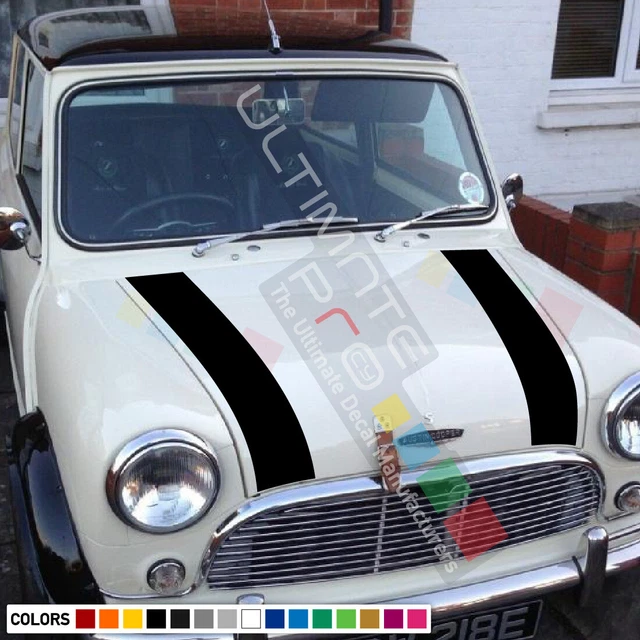 STICKER STRIPE KIT for Classic mini cooper bonnet grill hood front ...