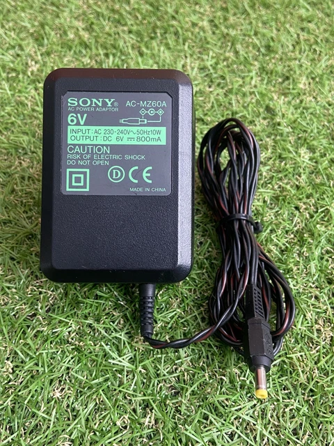 GENUINE SONY AC Power Adapter 220-230V AC 6V DC 800ma - VGC (AC-MZ60A) £44.99 - PicClick UK