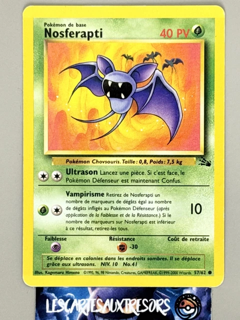 CARTE POKÉMON NOSFERAPTI 57/62 EDITION 2 ED2 Fossile VF FR EUR 3,97 ...