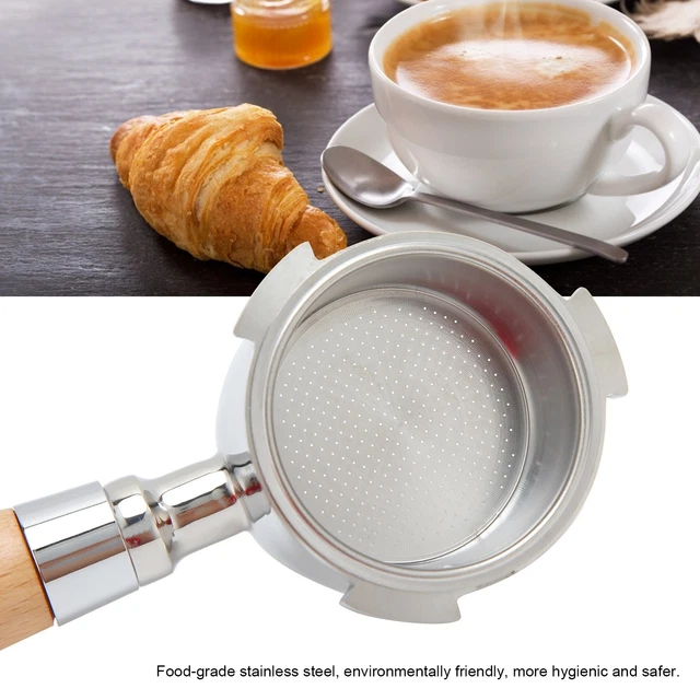 BEECH HANDLE 51MM 3 Ear Coffee Bottomless Portafilter Coffee Machine ...