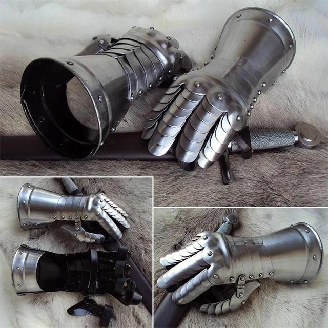 MEDIEVAL ARMOUR / Articulated Steel Gauntlets 18 Gauge. Viking ...
