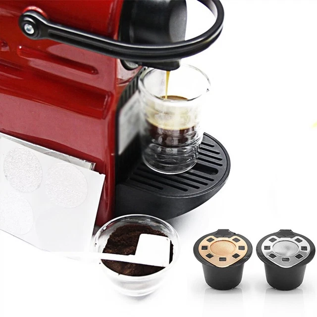 CAPSULE DE CAF?? Gousses Plastique + Inox Rechargeable R??utilisable ...