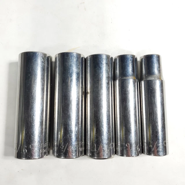 CRAFTSMAN 5PC. 1/2& Drive Deep Well Socket Set 13/16 - 1/2 6-point -G ...