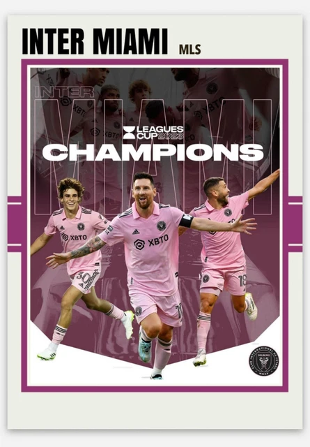 INTER MIAMI 2023 Leagues Cup Champions Lionel Messi MLS Soccer ACEO ...