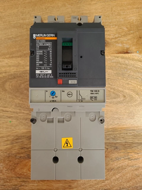 MERLIN GERIN NS100N Compact, 100A Tmd Overload, Mccb 3 Pole 3 Phase £20 ...