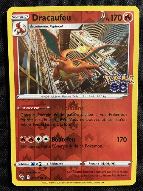 CARTE POKEMON BOSS Dragon Rouge Dracaufeu Rare Reverse Neuf Edition Go ...