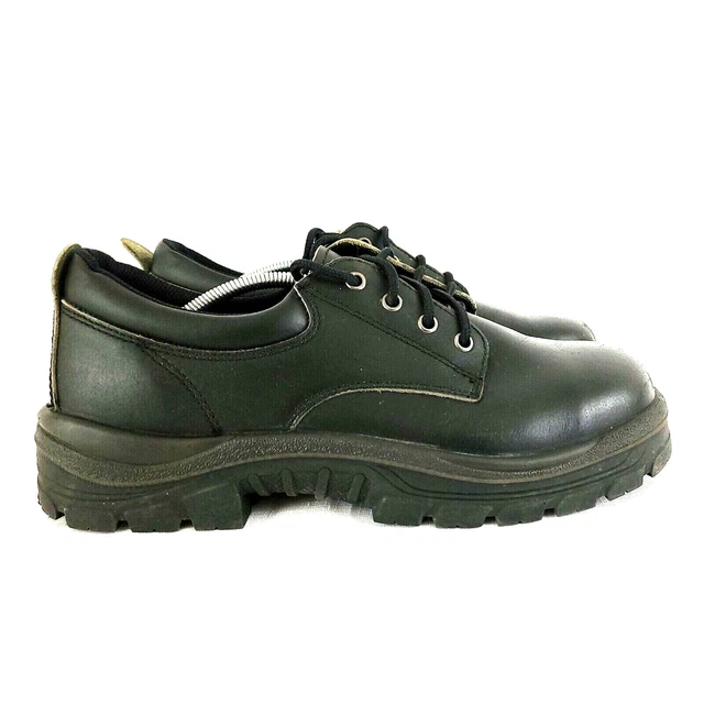 STEEL CAP EXEC Work Safety Shoe Men US 12 Black Leather Wide Comfort ...
