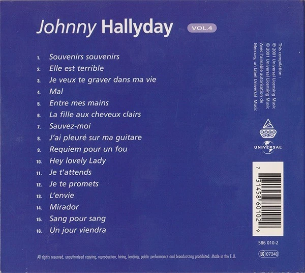 JOHNNY HALLYDAY TALENTS Du Siècle Vol 4 1CD Digipack Edition Limitée ...