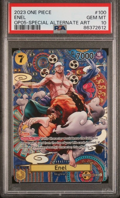 ENEL OP05-100 PSA 10 SPECIAL ALT ART Awakening Of The New Era UNE PIÈCE ...
