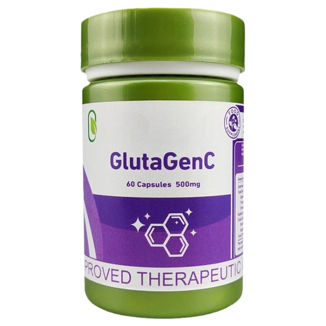 GLUTA GENC GLUTATHIONE 60 Capsules - Skin Whitening, Antioxidant Boost ...