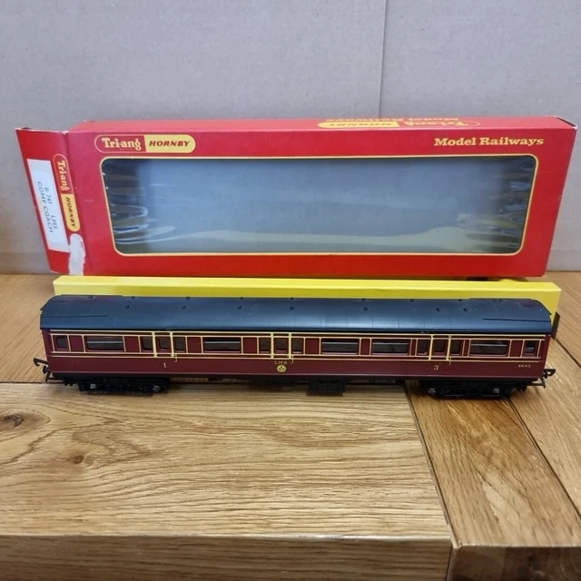 VINTAGE TRI-ANG HORNBY Model Railway OO LMS 1st/3rd Composite Coach R ...