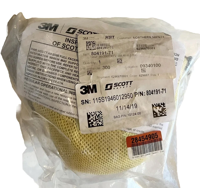 3M SCOTT SAFETY Respirator Full Facepiece AV-2000 804191-71 , Size Small £258.73 - PicClick UK