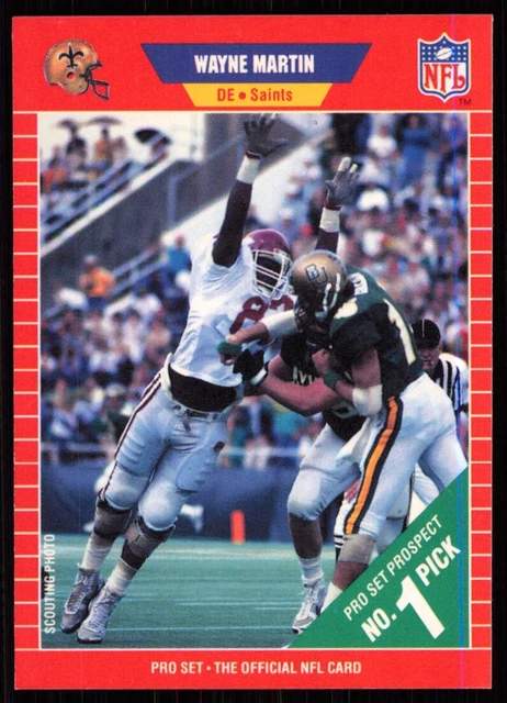 1989 PRO SET Wayne Martin Rookie New Orleans Saints #504 EUR 2,21 ...