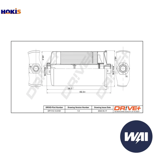 FUEL FILTER DP1110.13.0181 FOR GAZ TVR VW PEUGEOT FERRARI 512/TR 348/tb ...