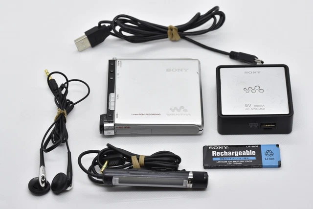SONY MZ-RH1 MINIDISC Walkman HI-MD Recorder Player silber digital Musik ...