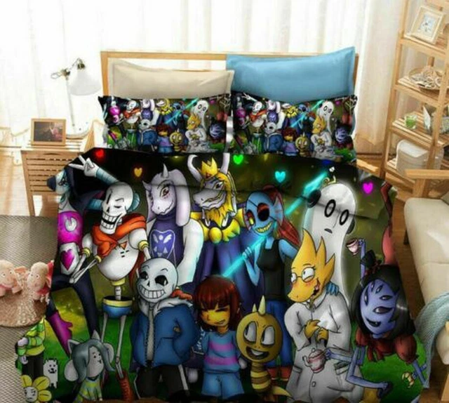 UNDERTALE SANS DRAGON Quilt Duvet Cover Set King Pillowcase Children ...