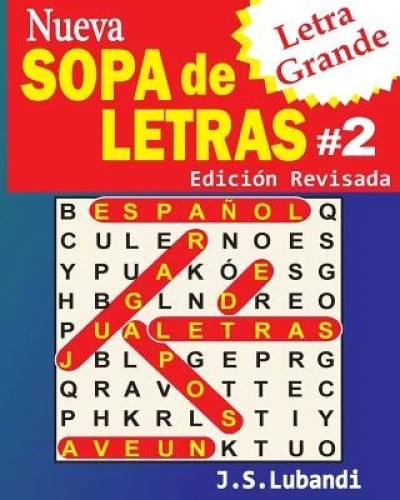 NUEVA SOPA DE LETRAS #2 (Letra Grande) (Word Search in Spanish ...