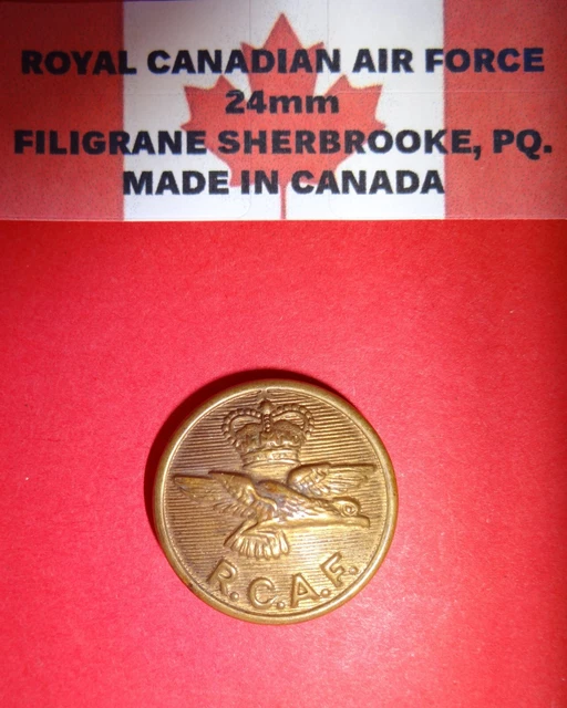 ROYAL CANADIAN AIR FORCE RCAF Uniform Button 24mm GAUNT LONDON $5.99 - PicClick CA