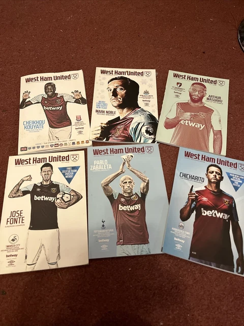 WEST HAM UNITED football programmes 2017/2018 £3.99 - PicClick UK