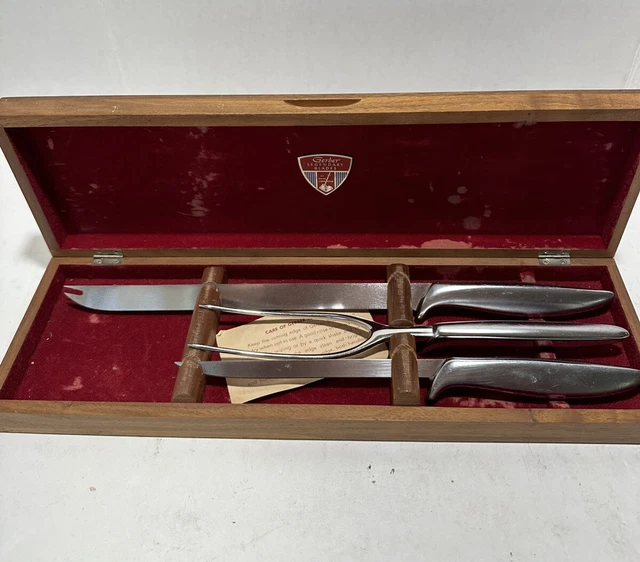 GERBER LEGENDARY BLADES Carving Set with Walnut Box 3 Pieces $44.91 ...