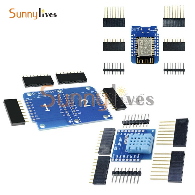 Dual Base Dht11 Wemos D1 Esp8266 Esp 12 Nodemcu Lua Wifi Development