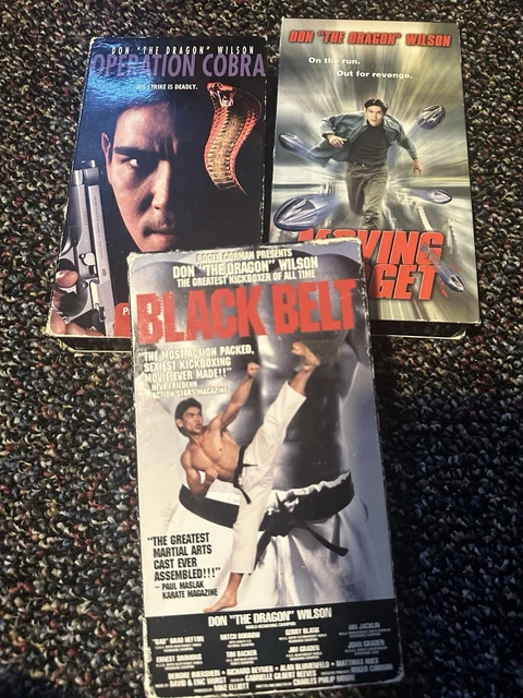 DON THE DRAGON VHS LOT Moving Target/Operation Cobra/Black Belt Martial ...