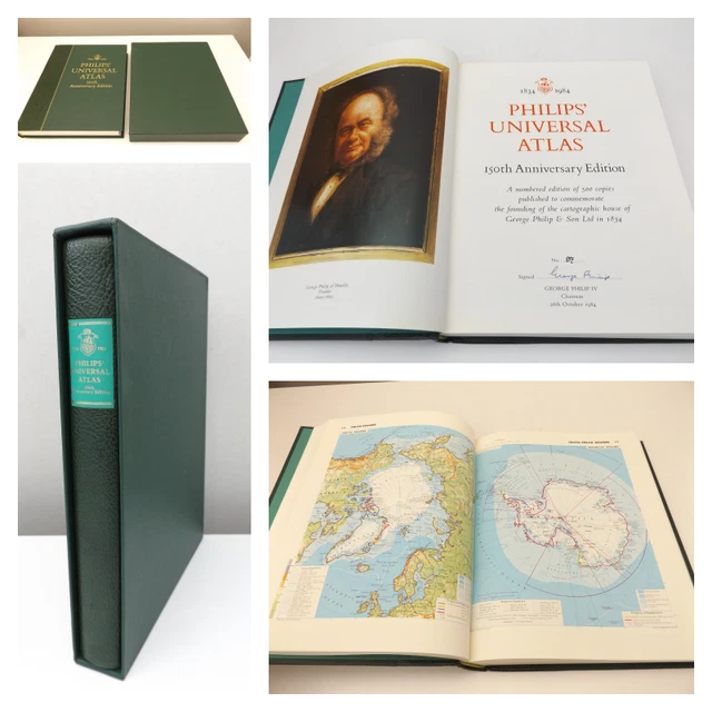 1984 SIGNED PHILIPS' UNIVERSAL ATLAS 150th Anniversary Edition LIMITED ...