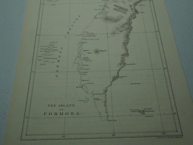 ANTIQUE MAP &THE Island of Formosa" Map of Taiwan £7.87 - PicClick UK