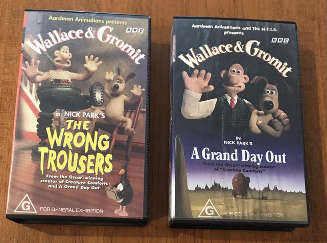 WALLACE & GROMIT VHS tapes - A Grand Day Out & The Wrong Trousers ...