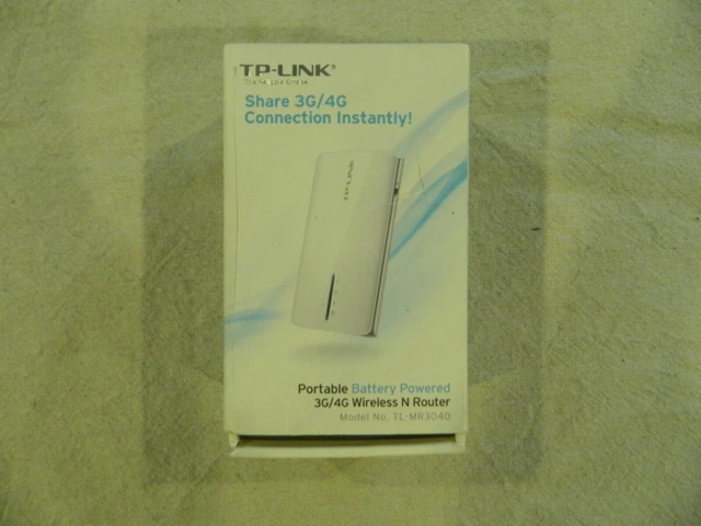 TP-LINK PORTABLE BATTERY Powered 3G/4G Wireless N Router TL-MR3040 $40. ...