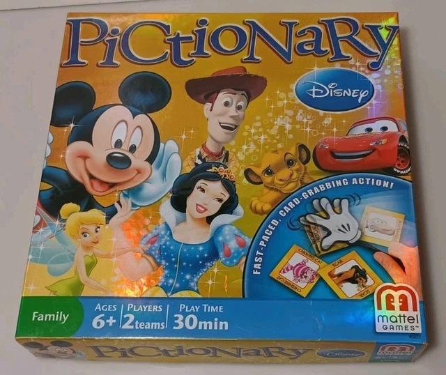 DISNEY PICTIONARY MATTELL Family Board Game - Missing 10 Cards - GUC £8 ...