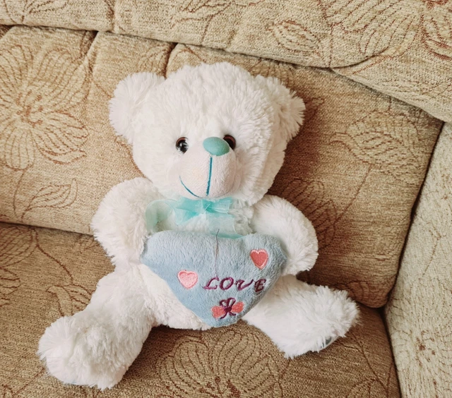 MEDIUM 10&/ 26CM Soft White Teddy Bear Plush Stuffed Animal Cuddly Toy ...