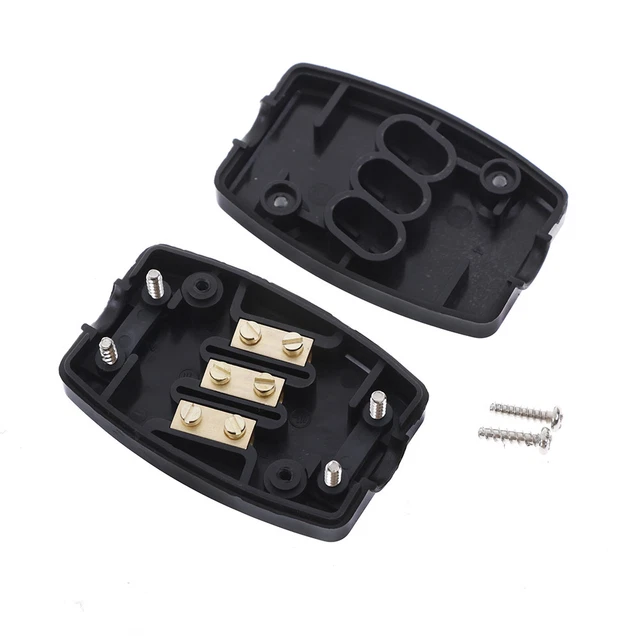 INLINE CONNECTOR BOX 3terminal join flex cable 13A wire mains ...