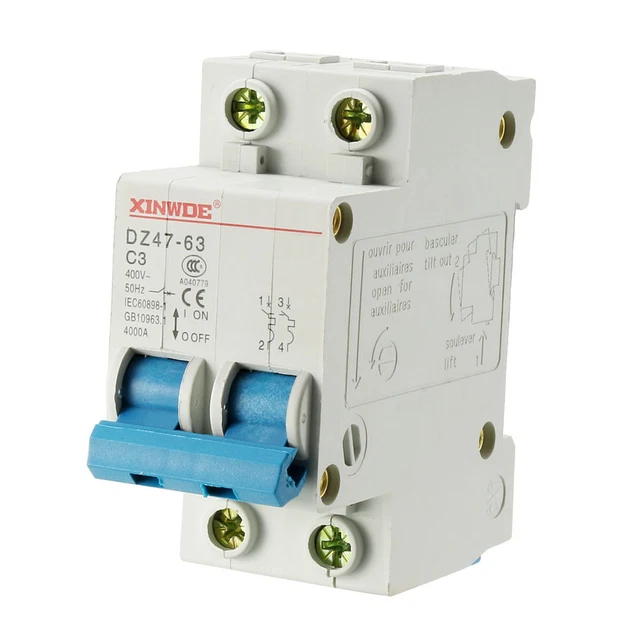 2PÔLE 3A BASSE tension 230/400V disjoncteur miniature tétrapolaire DZ47 ...