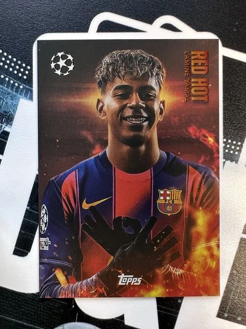 TOPPS MATCH ATTAX 2025/26 Red Hot Lamine Yamal RH-LY Ultra Rare 1:250 ...