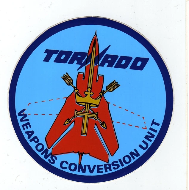 ANCIEN AUTOCOLLANT MILITAIRE Avion Tornado Weapons Conversion Unit ...