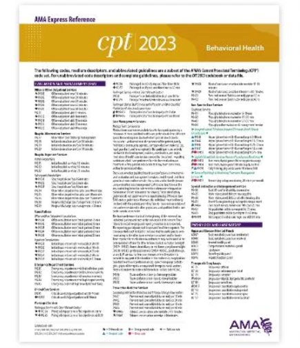 CPT 2023 EXPRESS Reference Coding Card: Behavioral Health (Mixed Media Product) EUR 40,90 ...