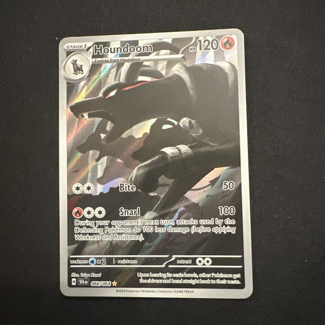 POKEMON CARD HOUNDOOM 066/064 Shrouded Fable Illustration Rare Full Art ...