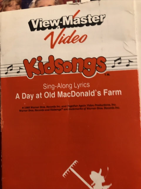 KIDSONGS A DAY at Old MacDonald's Farm VHS View Master Video w/ Lyric ...
