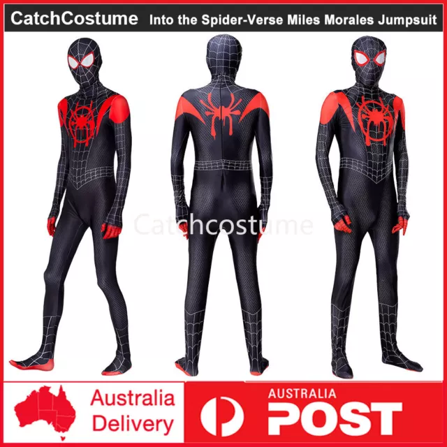 The Across Spider Verse Spiderman Miles Morales Jumpsuit Suit Cosplay