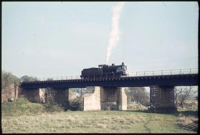 ORIGINAL RAILWAY COLOUR Slide Pulborough Arun Viaduct Q 30530 Midhurst ...