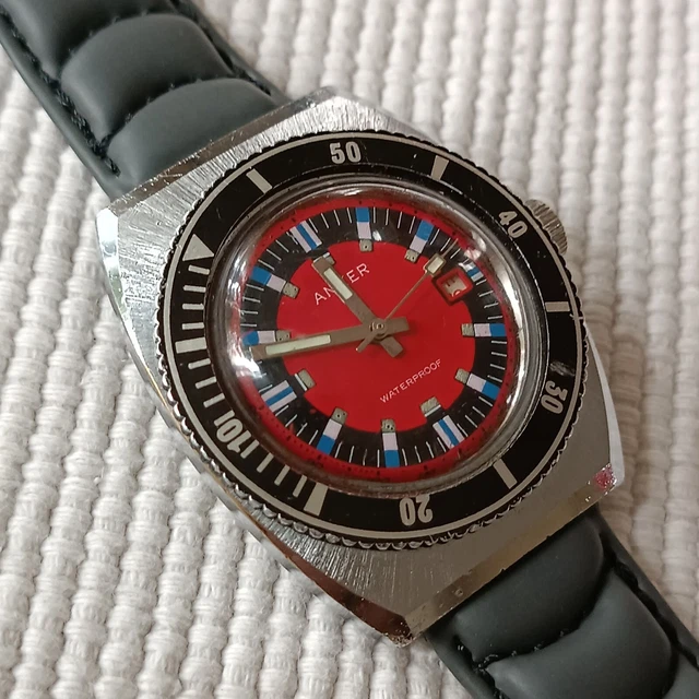 OROLOGIO SVIZZERO OVERSIZE 37,5 MM ANCORAGGIO CARICA MANUALE SUBACQUEO ...