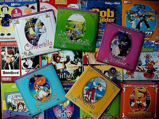 PROMO DVDS CHILDRENS Animation Mermaid, Pinocchio, Beauty and the Beast ...