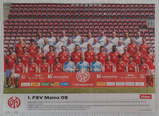 MANNSCHAFTSFOTO KICKER SONDERHEFT Saison 2025/2026 1. FSV Mainz 05 EUR ...