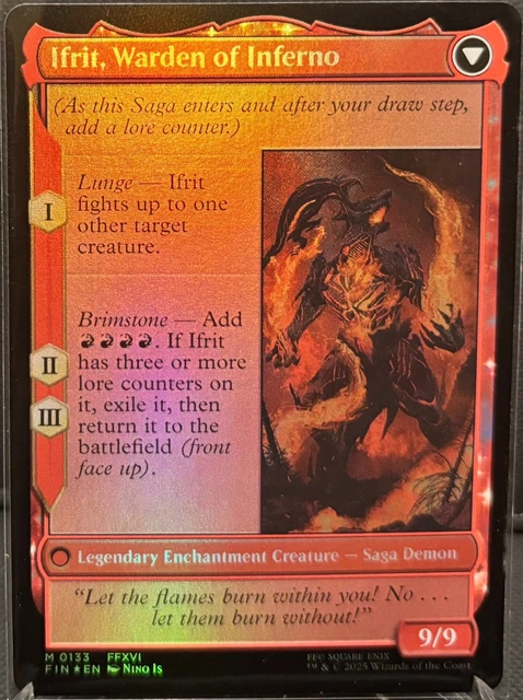 MTG FINAL FANTASY Clive's, Ifrit Dominant/Ifrit, Warden of Inferno Foil ...