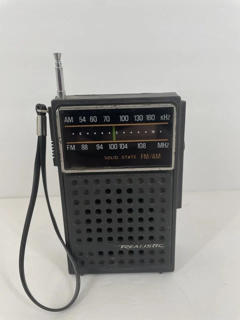 VINTAGE REALISTIC MODEL 12-635A RADIO SHACK Transistor Radio 9V AM/FM ...