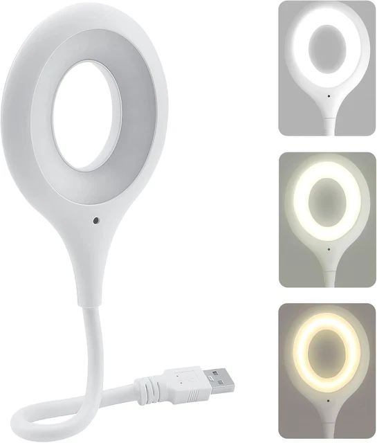 USB VOICE ACTIVATED LED Desk Lamp - Flexible Gooseneck Reading Light £ ...