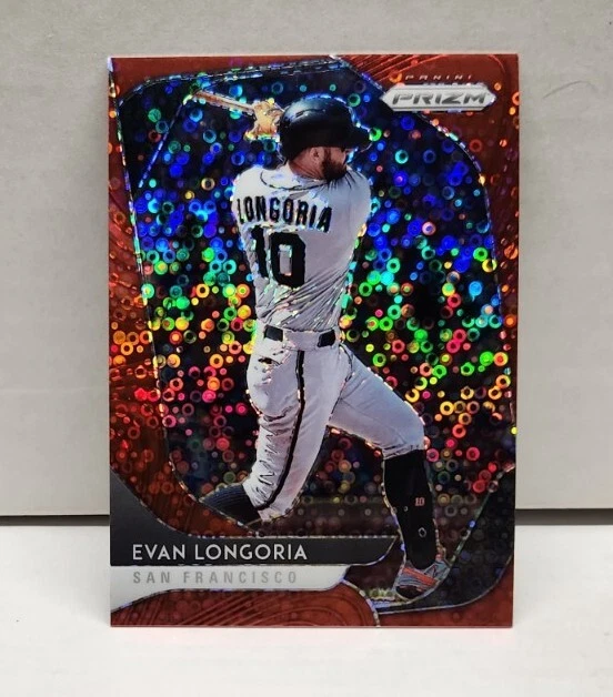 EVAN LONGORIA 2020 Prizm RED DONUT CIRCLE Refractor ~ #'d /99 ~ SF ...
